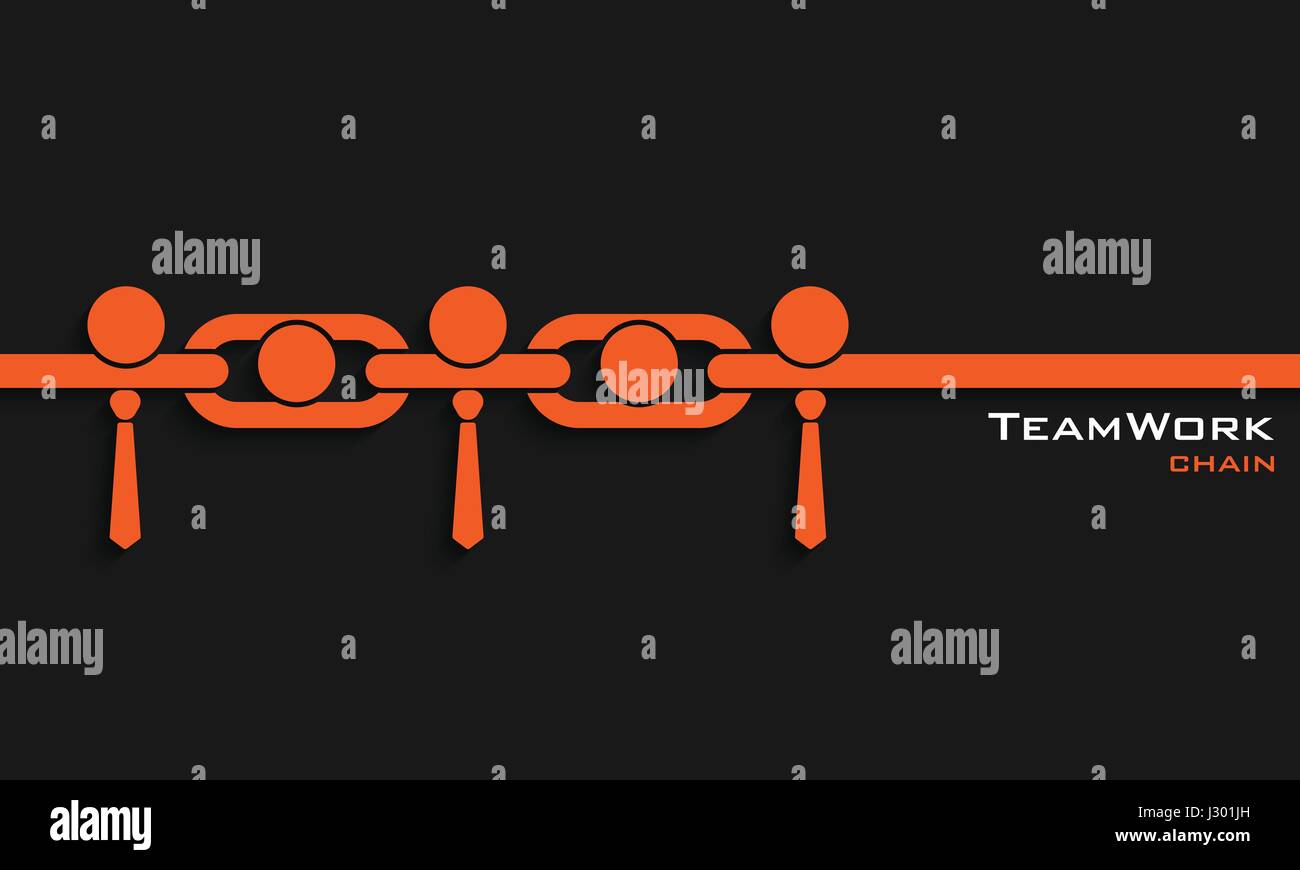 Teamwork concept / partner in chain, vector Stock Vector Image & Art ...