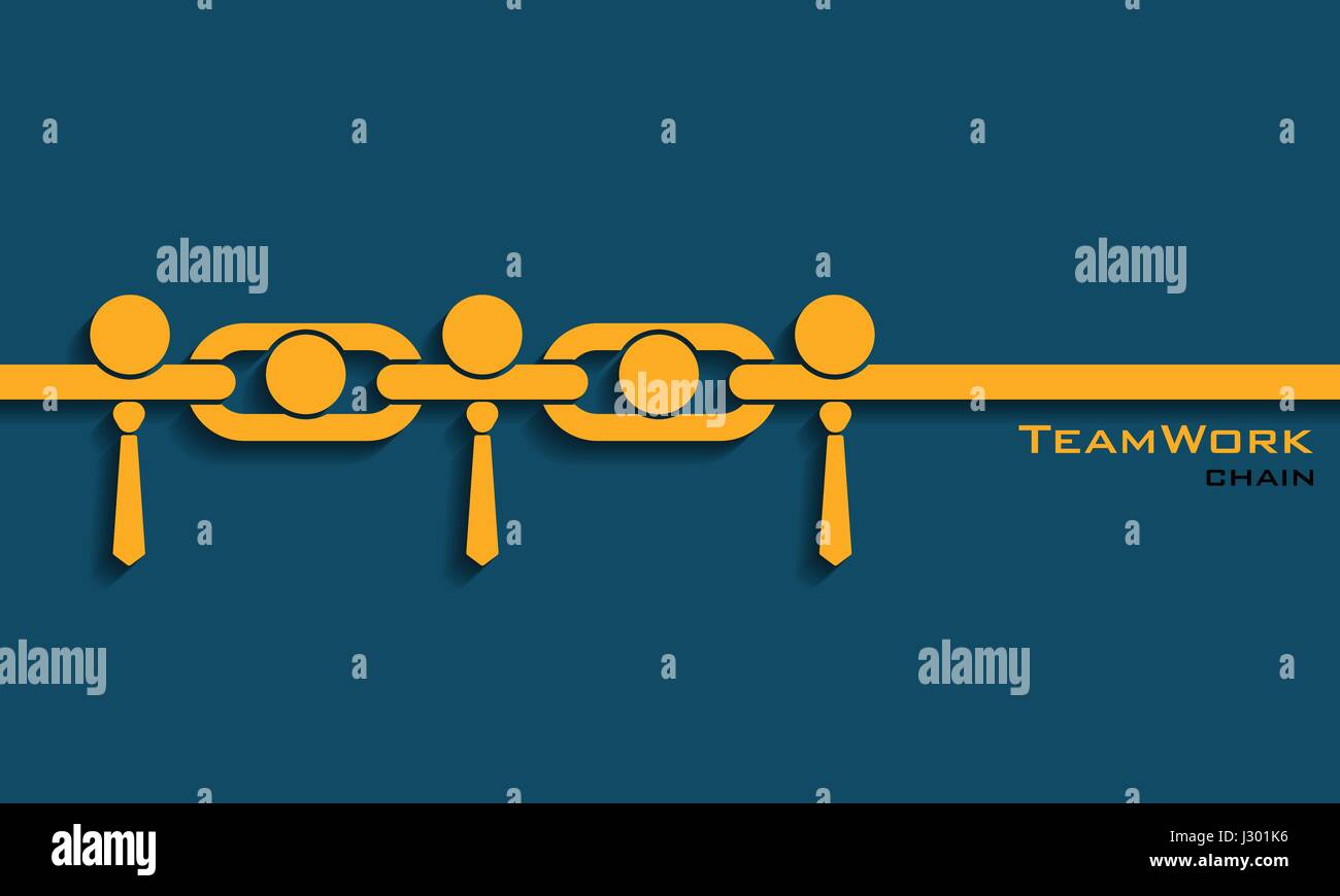 Teamwork concept / partner in chain, vector Stock Vector Image & Art ...