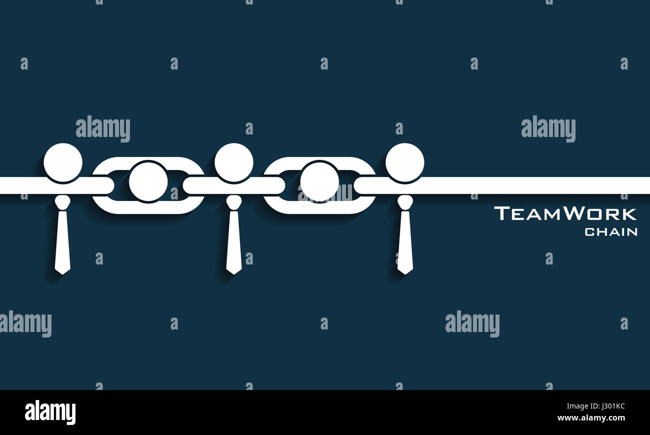 People in chain teamwork vector Stock Vector Images - Alamy