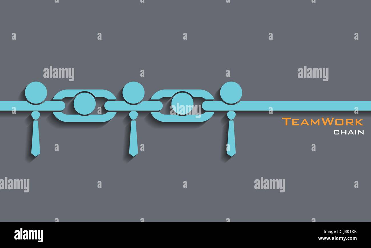 Teamwork concept / partner in chain, vector Stock Vector Image & Art ...