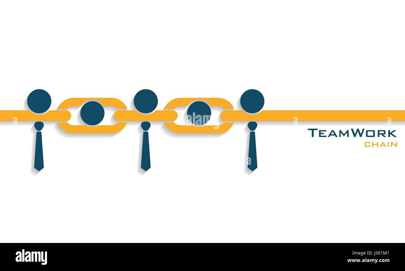 Teamwork concept / partner in chain, vector Stock Vector Image & Art ...