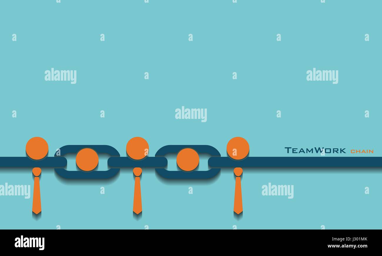 Teamwork concept / partner in chain, vector Stock Vector Image & Art ...