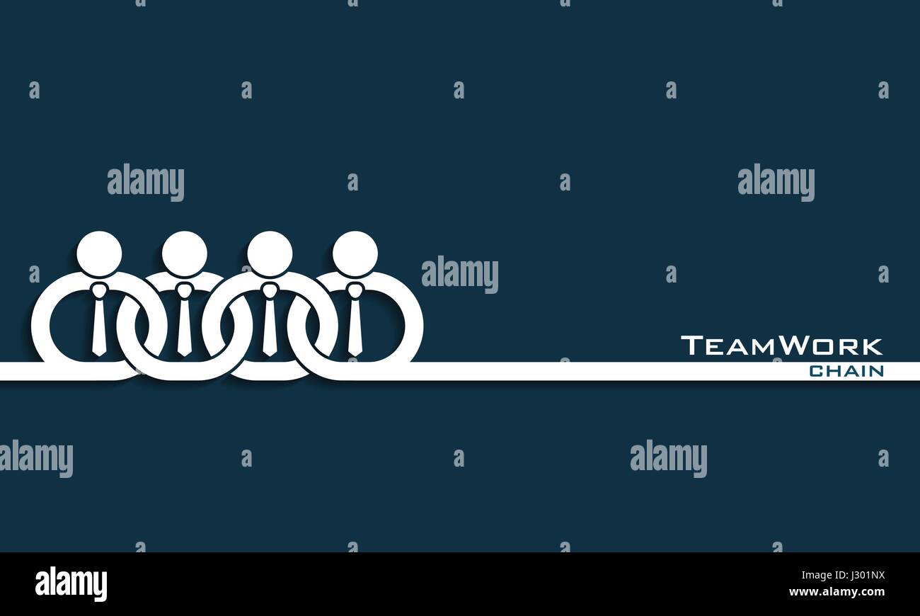 People in chain teamwork vector Stock Vector Images - Alamy