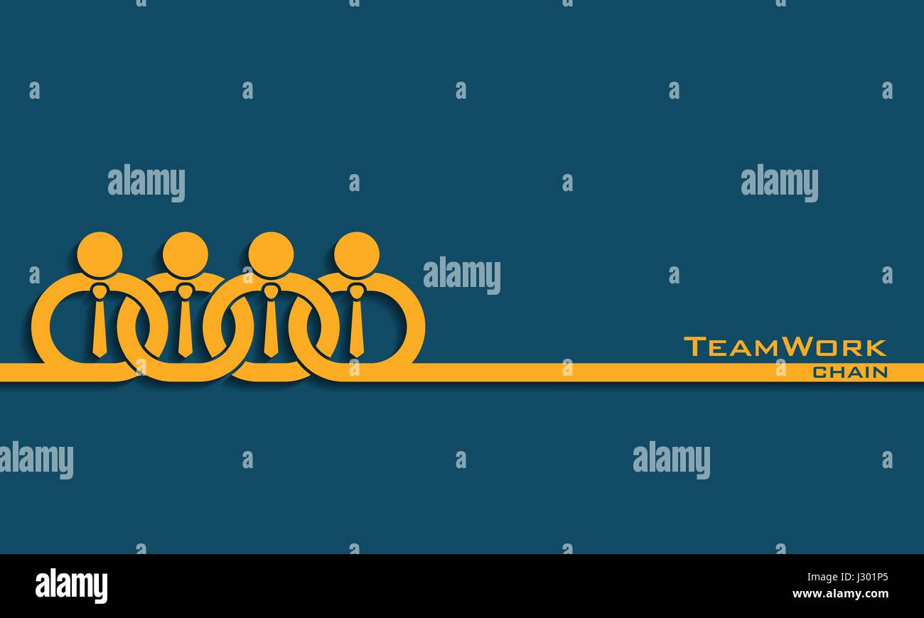 Teamwork concept / partner in chain, vector Stock Vector Image & Art ...