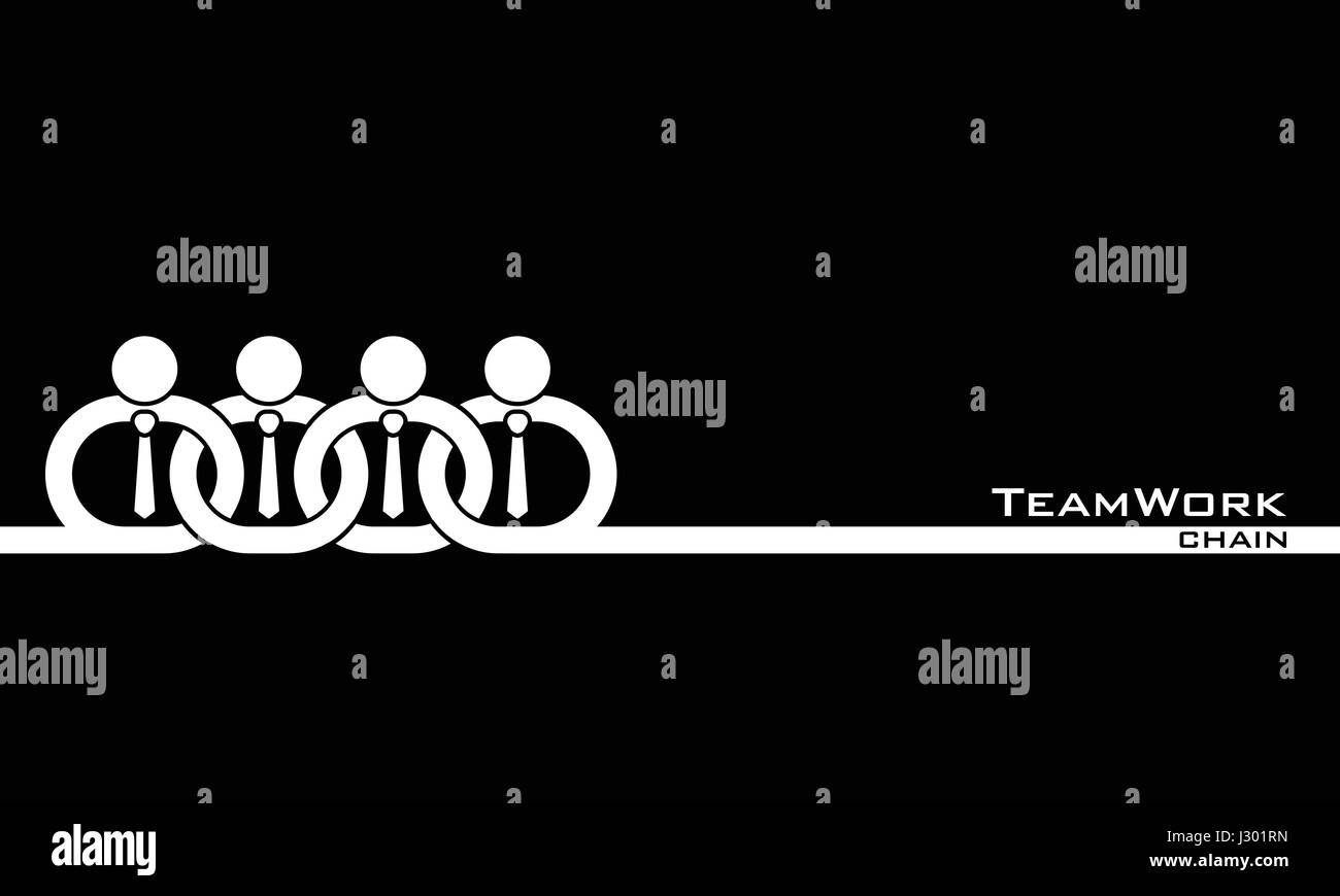 Teamwork concept / partner in chain, vector Stock Vector Image & Art ...