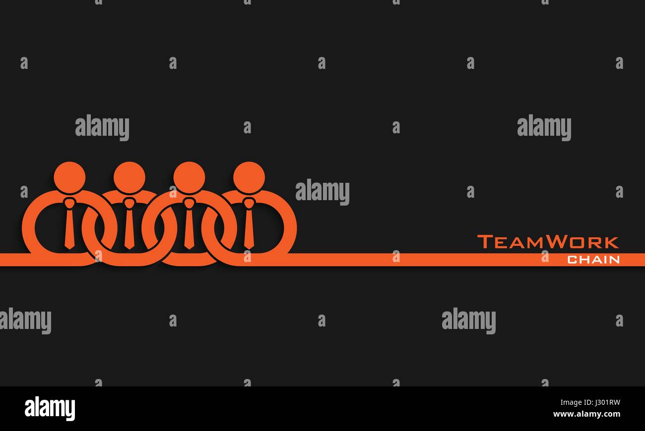 Teamwork concept / partner in chain, vector Stock Vector Image & Art ...