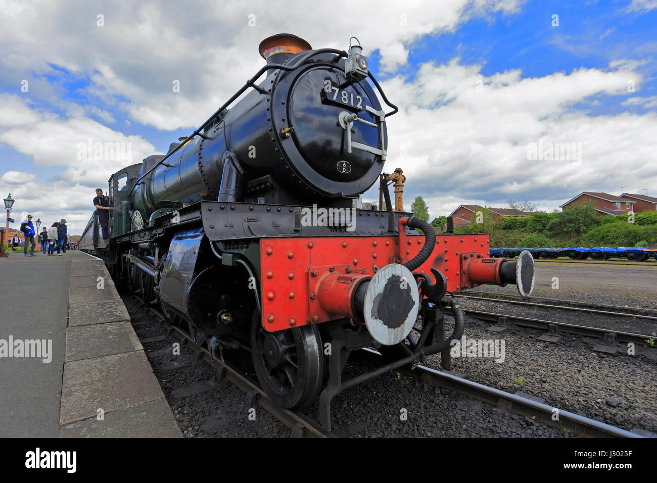 Steam locomotive No. 7812 at Kidderminster Railway Station on the ...