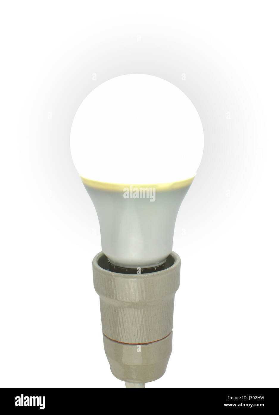 Lit up light bulb with light-emitting diode technology of cold light ...