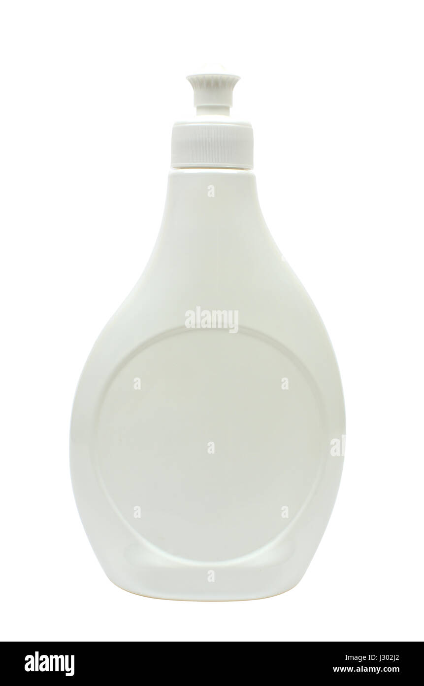 Plastic container for liquid detergent isolated on white Stock Photo ...