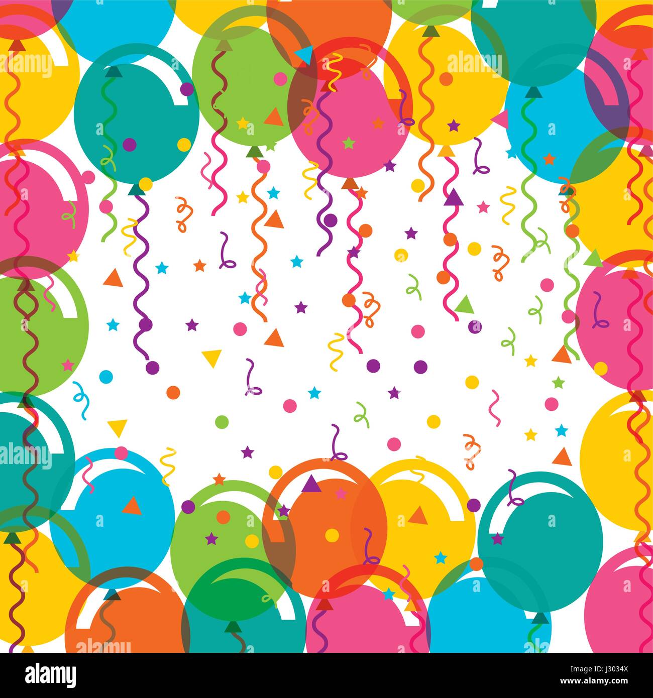 birthday celebration with balloons air party Stock Vector Image & Art ...