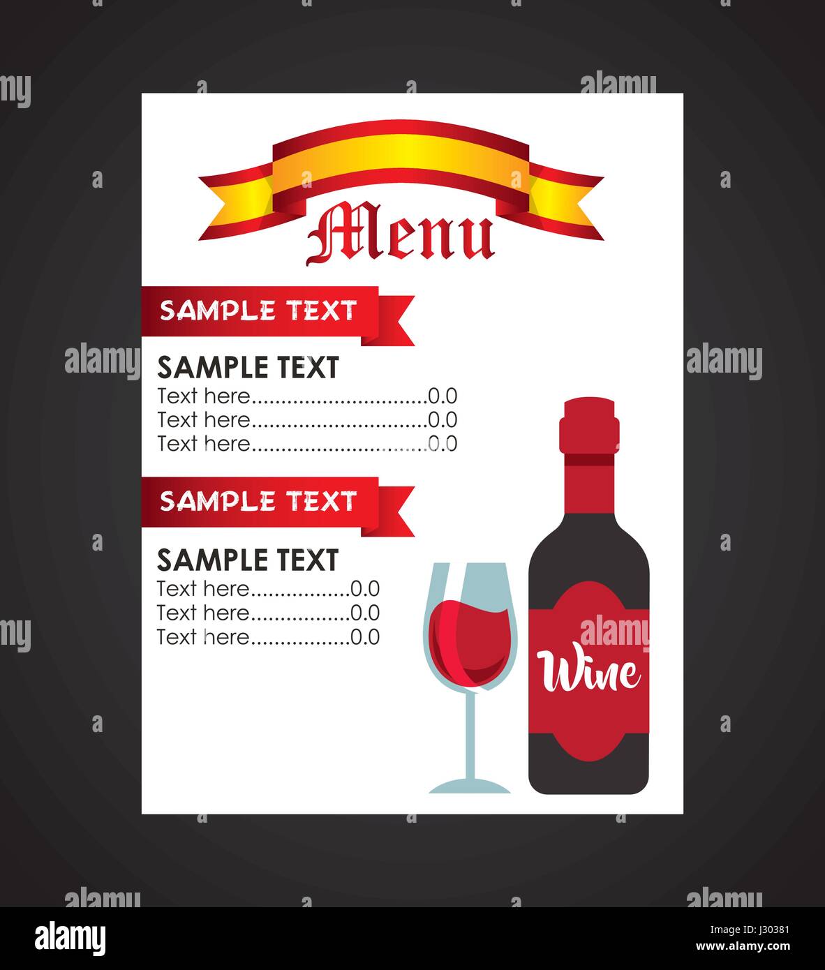 Beverage menu Stock Vector Images - Alamy