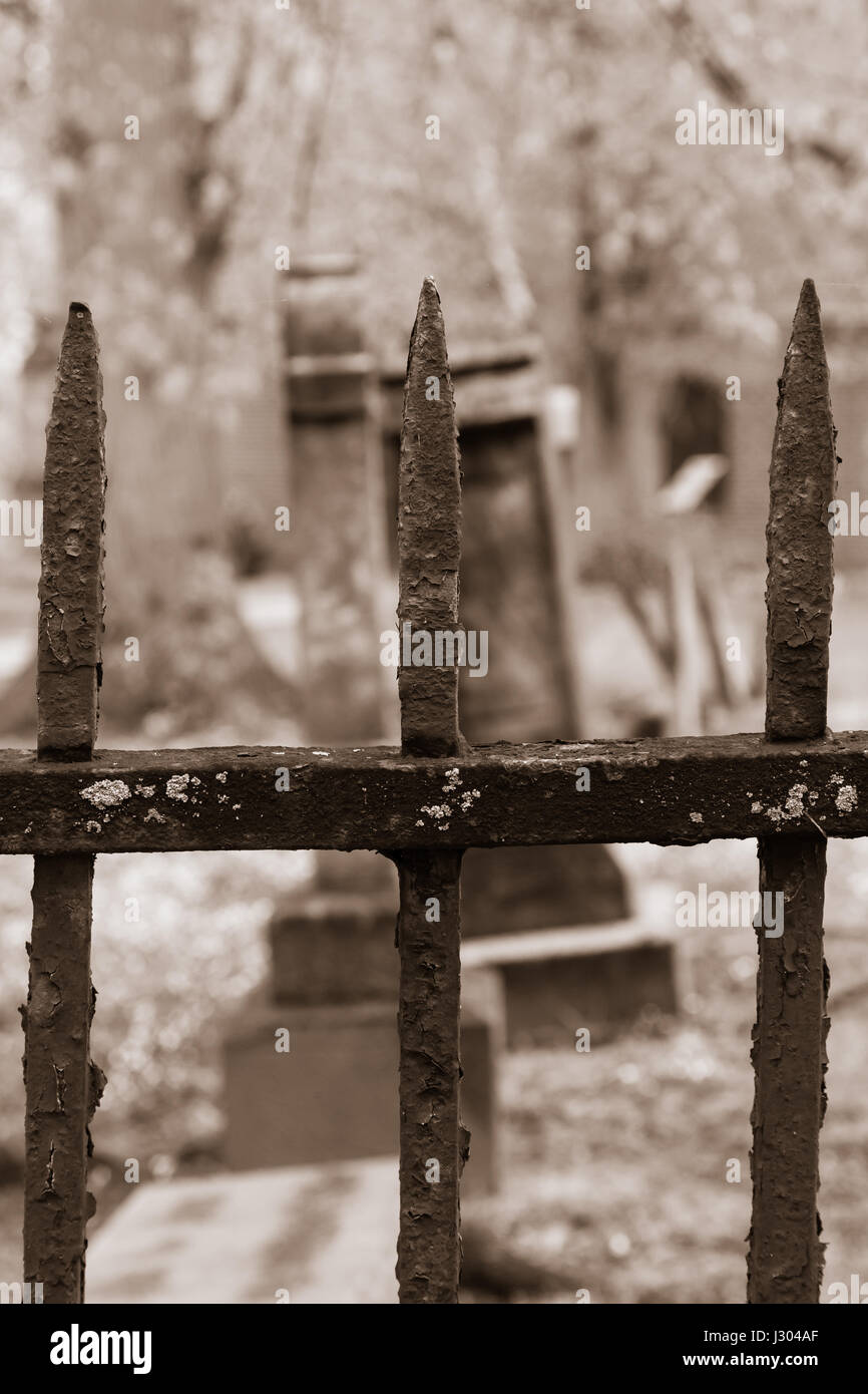 Gothic gate to cemetery hi-res stock photography and images - Alamy