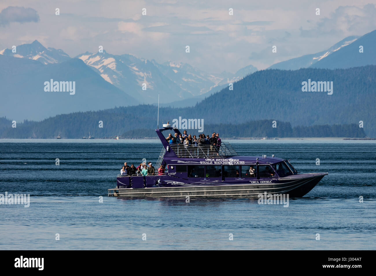Whale Watching Boats in Alaska Stock Photo - Alamy