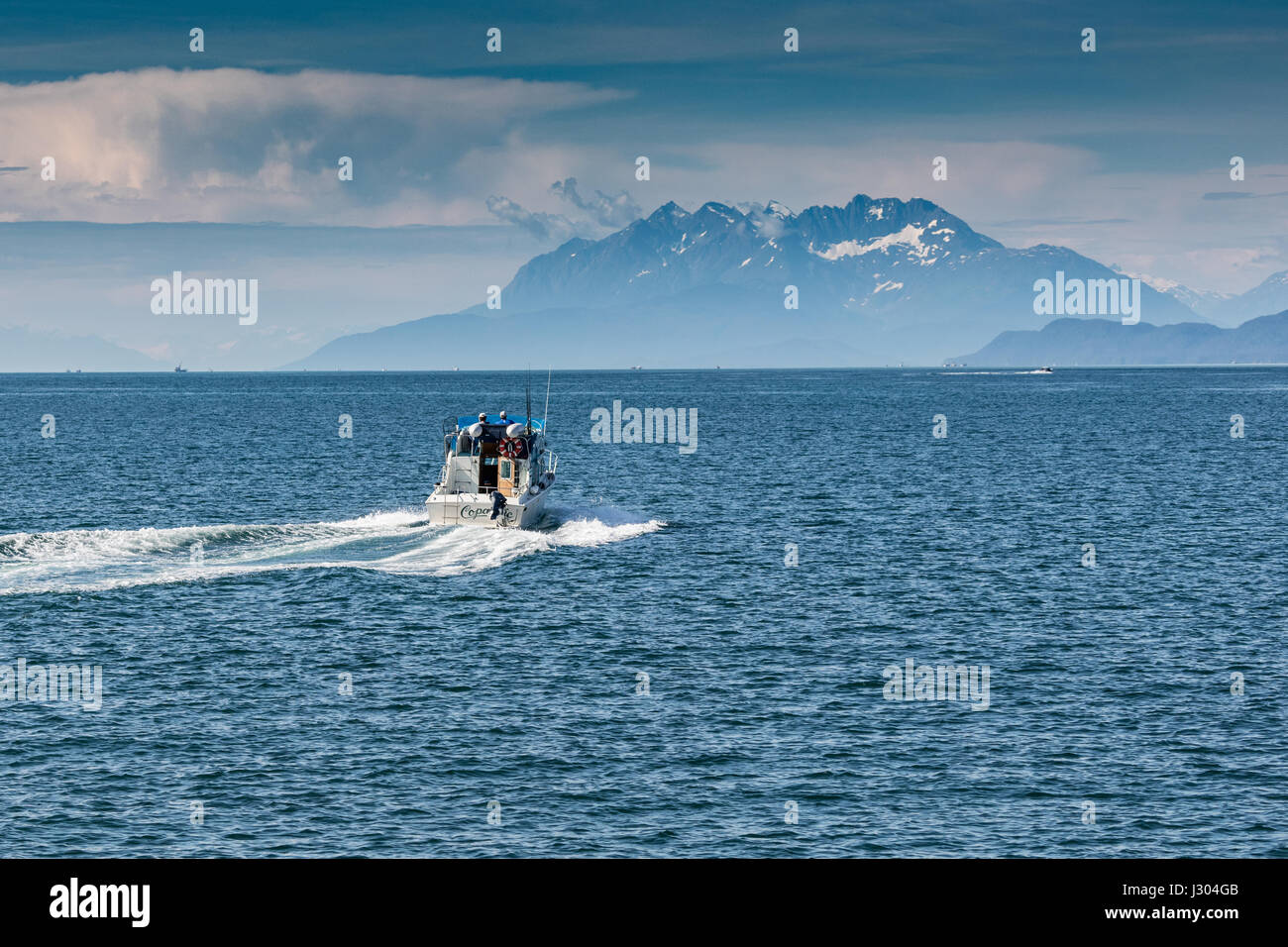 Whale Watching Boats in Alaska Stock Photo - Alamy
