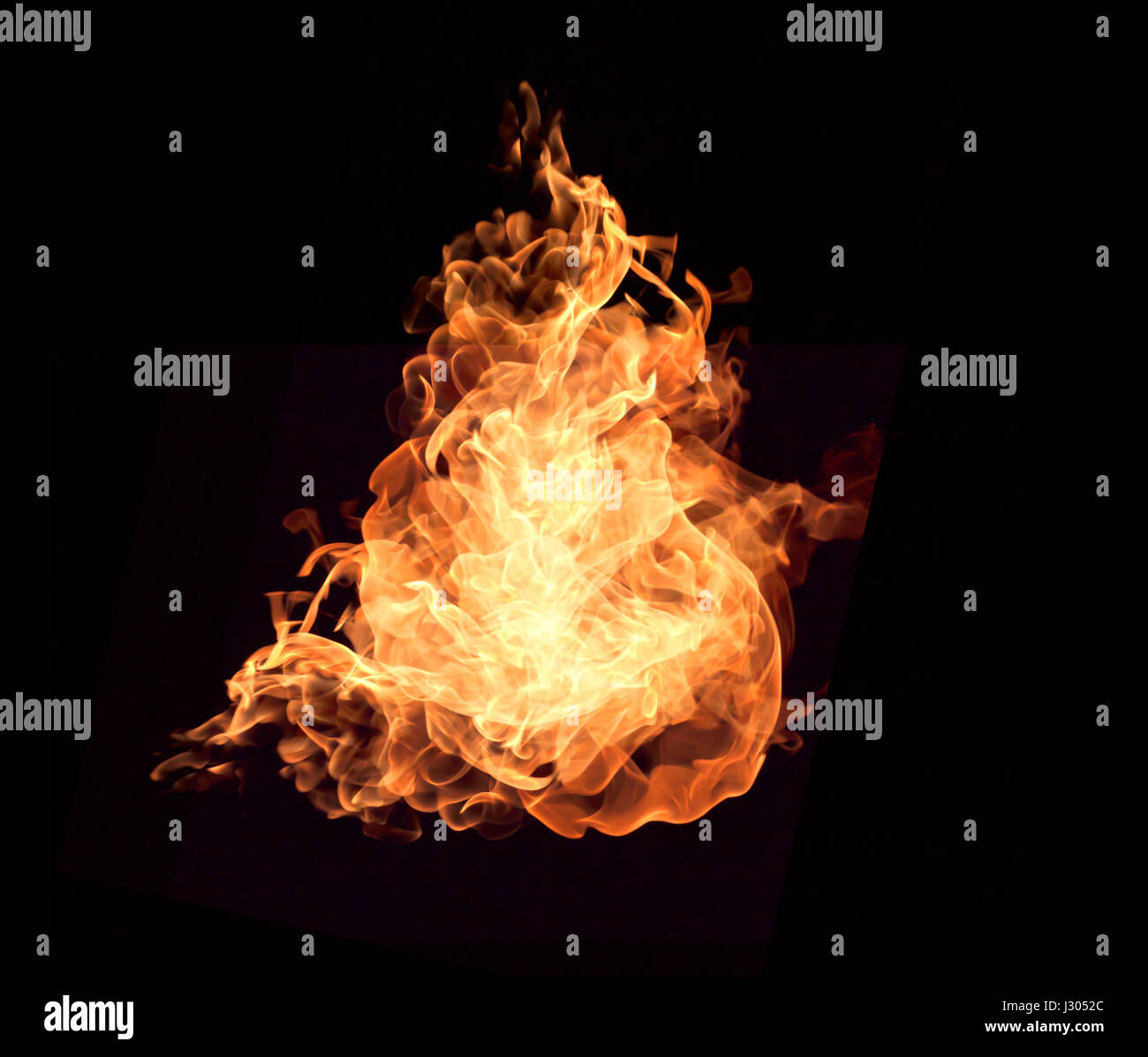 The red flames on a black background Stock Photo - Alamy