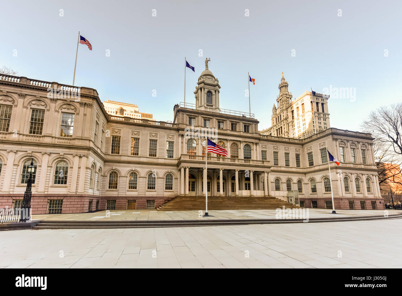 New York City Hall, the seat of New York City government, located at ...