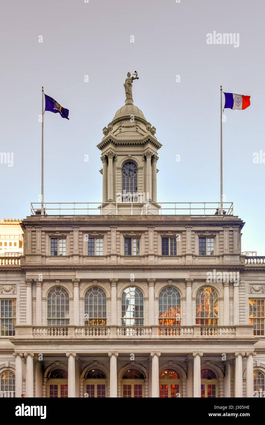 New York City Hall, the seat of New York City government, located at ...