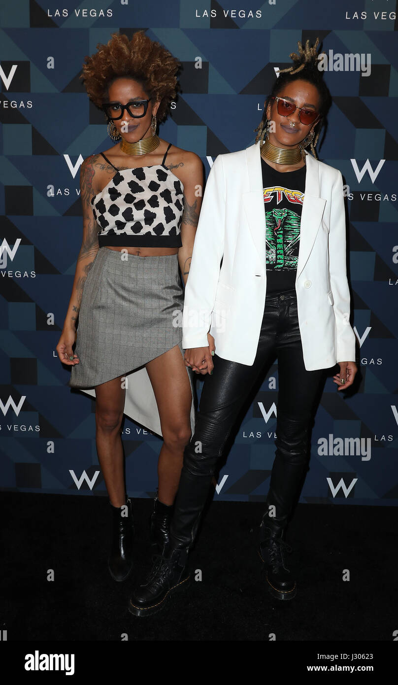 W Las Vegas Grand Opening - Arrivals Featuring: D J Coco & Breezy Where ...