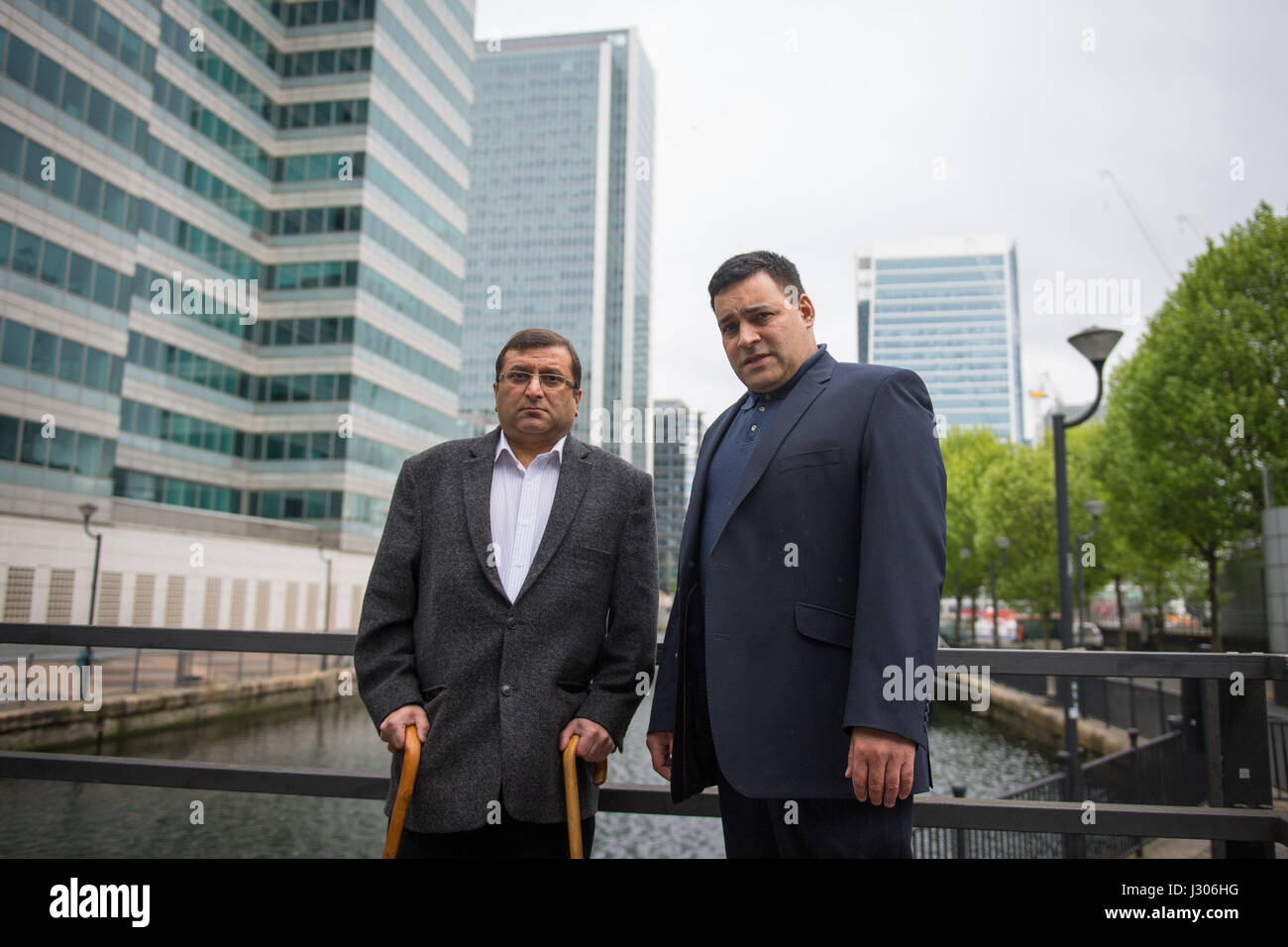 Ihsan Bashir (left) with the head of the Docklands victims' campaign ...