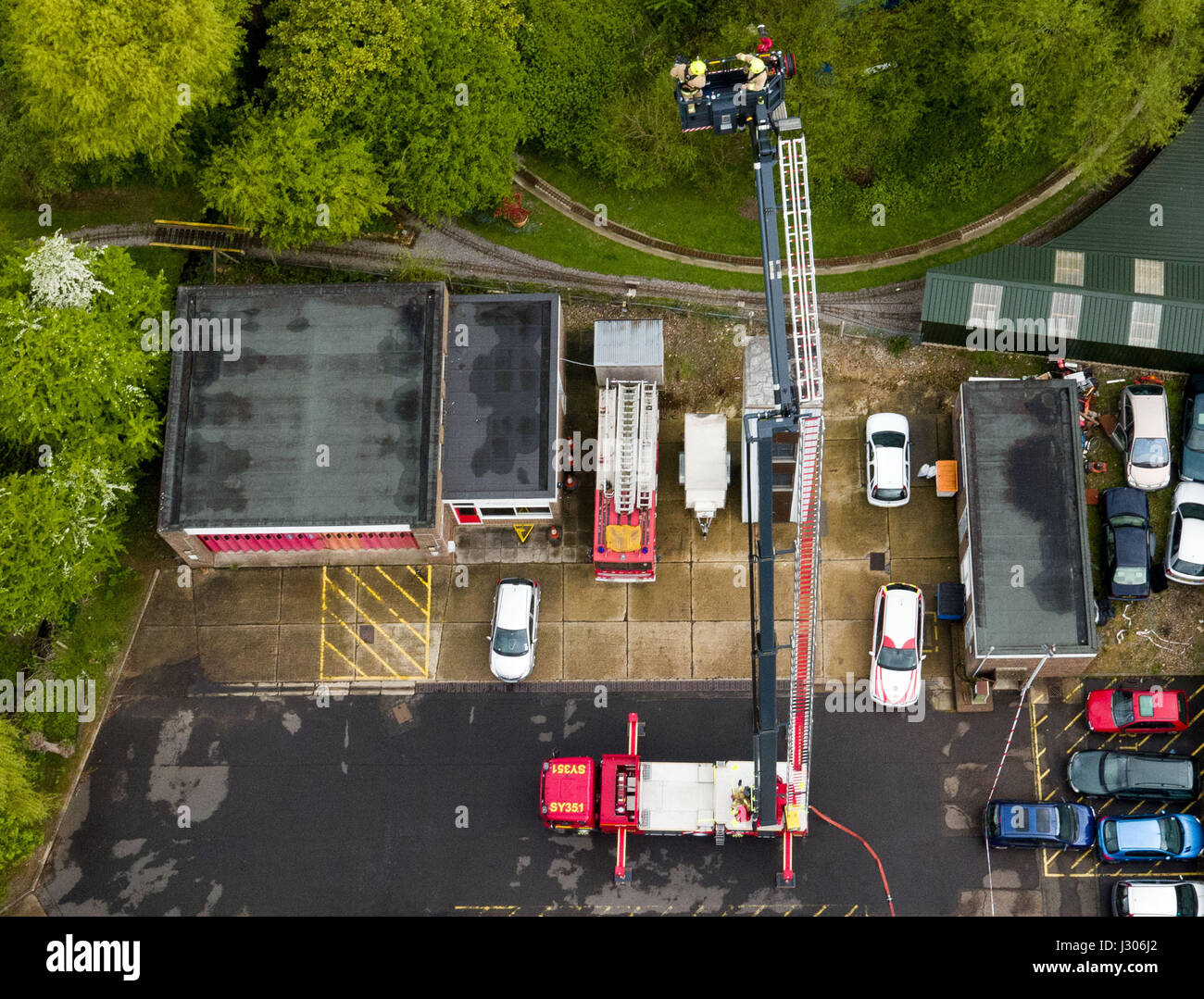 Fire fighters from Surrey Fire and Rescue Service train in Leatherhead ...