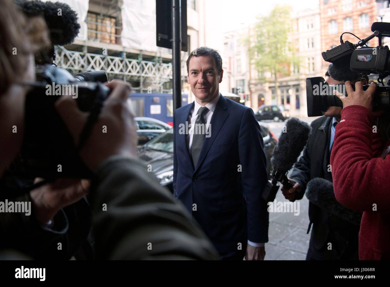 Former chancellor George Osborne arrives at the London Evening Standard ...