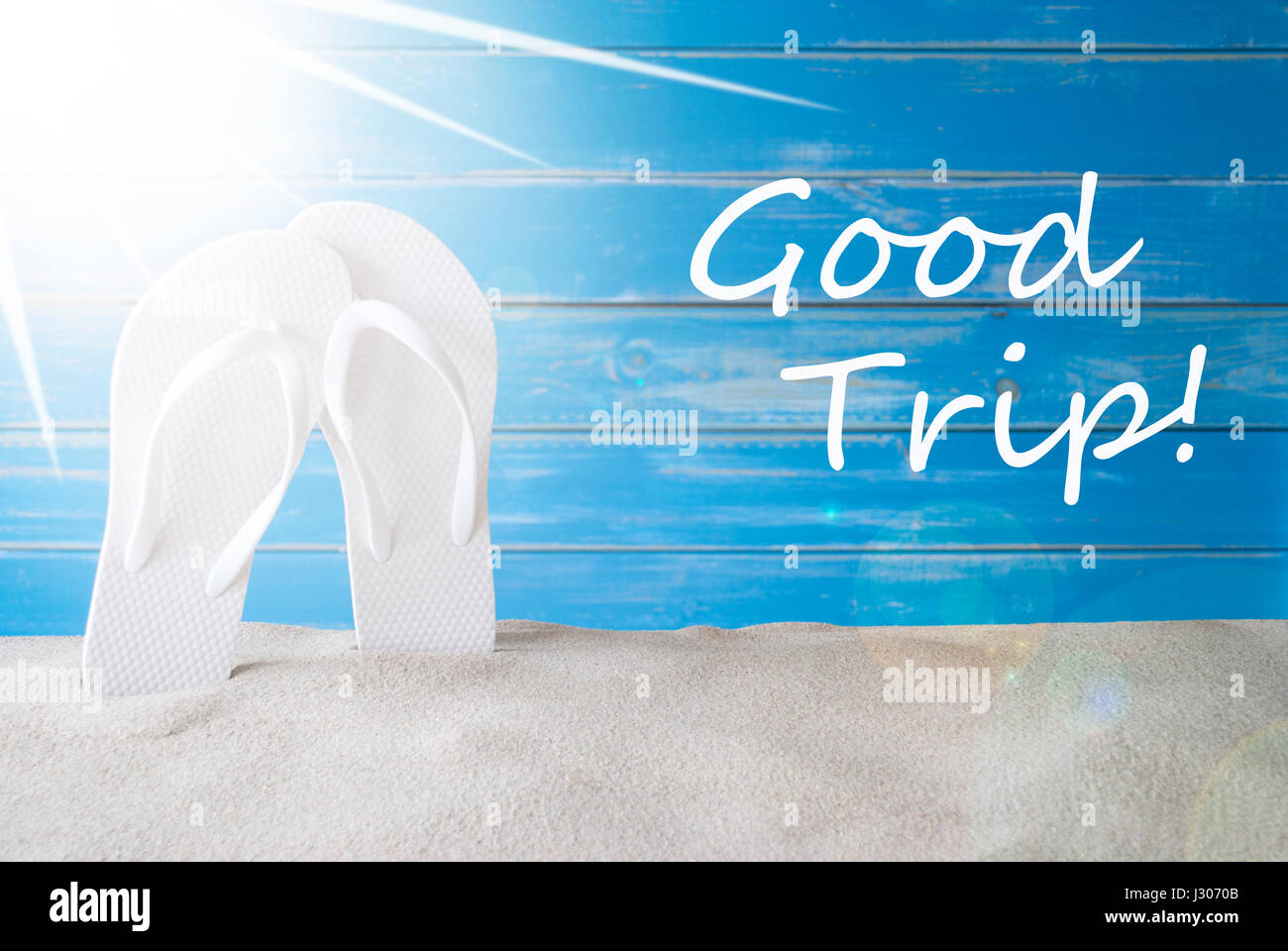 Sunny Summer Background, Text Good Trip Stock Photo - Alamy