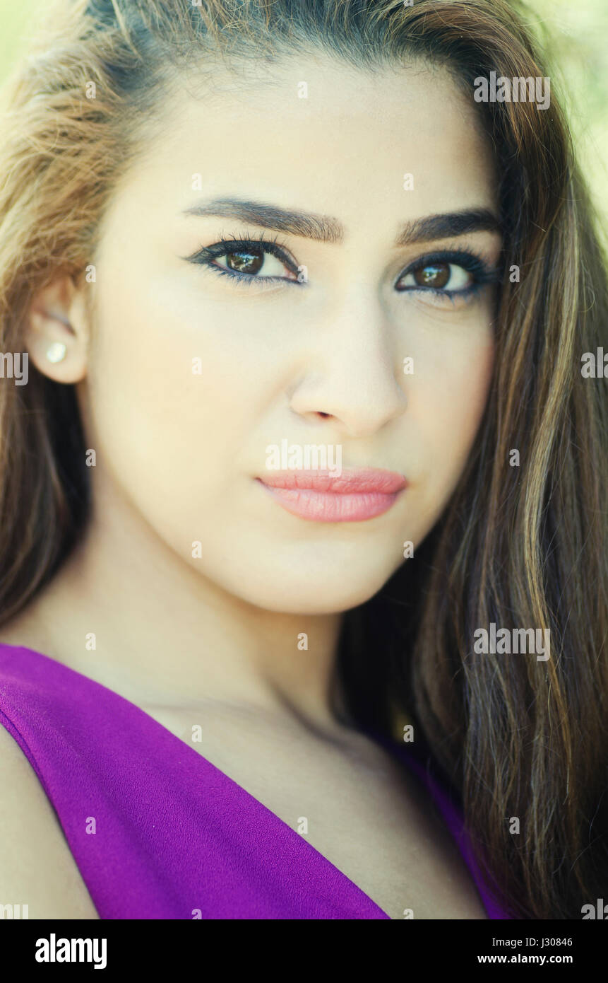 Beautiful young woman closeup outdoors hi-res stock photography and ...