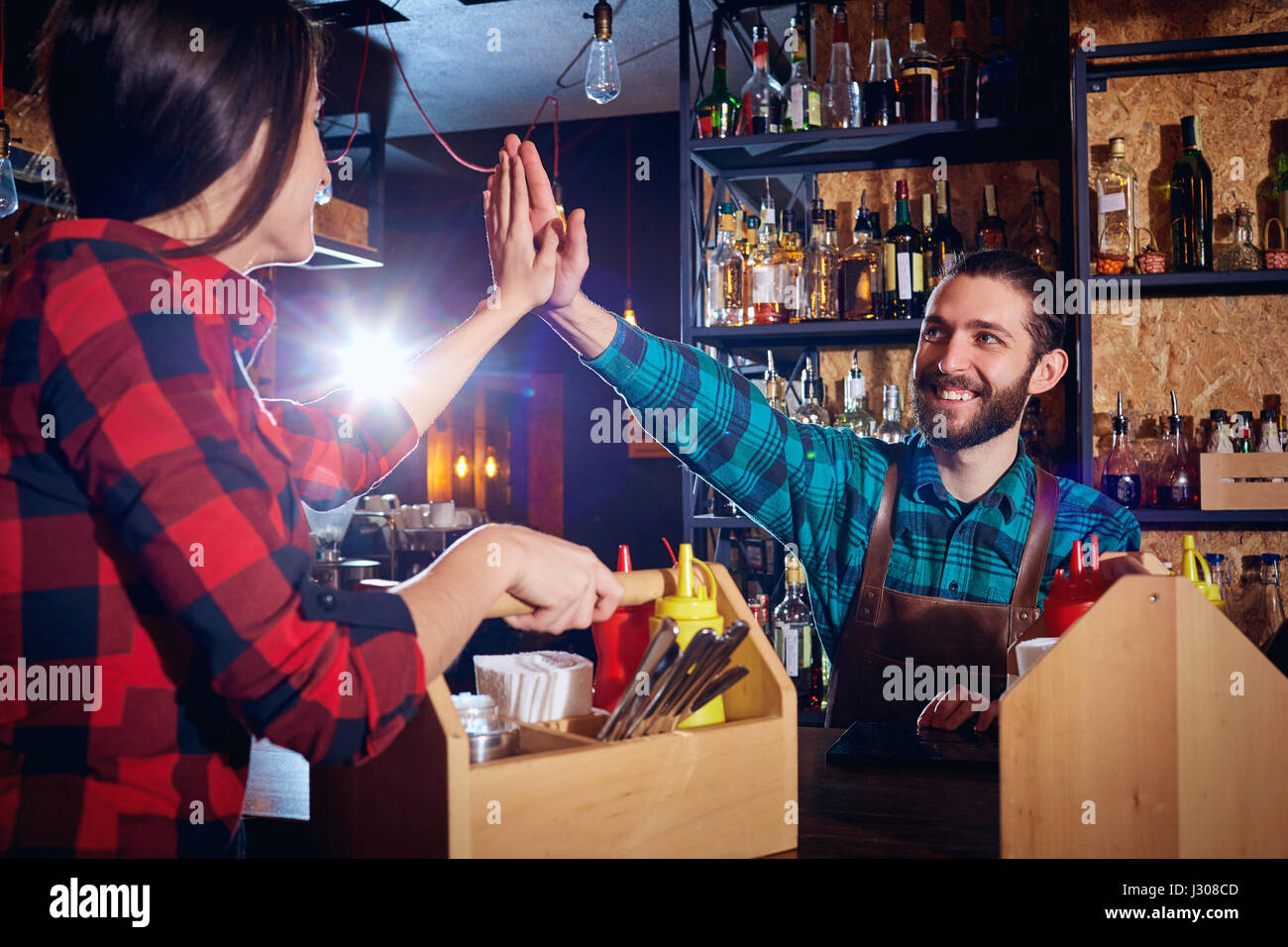 Worker employee staff bartender hi-res stock photography and images - Alamy