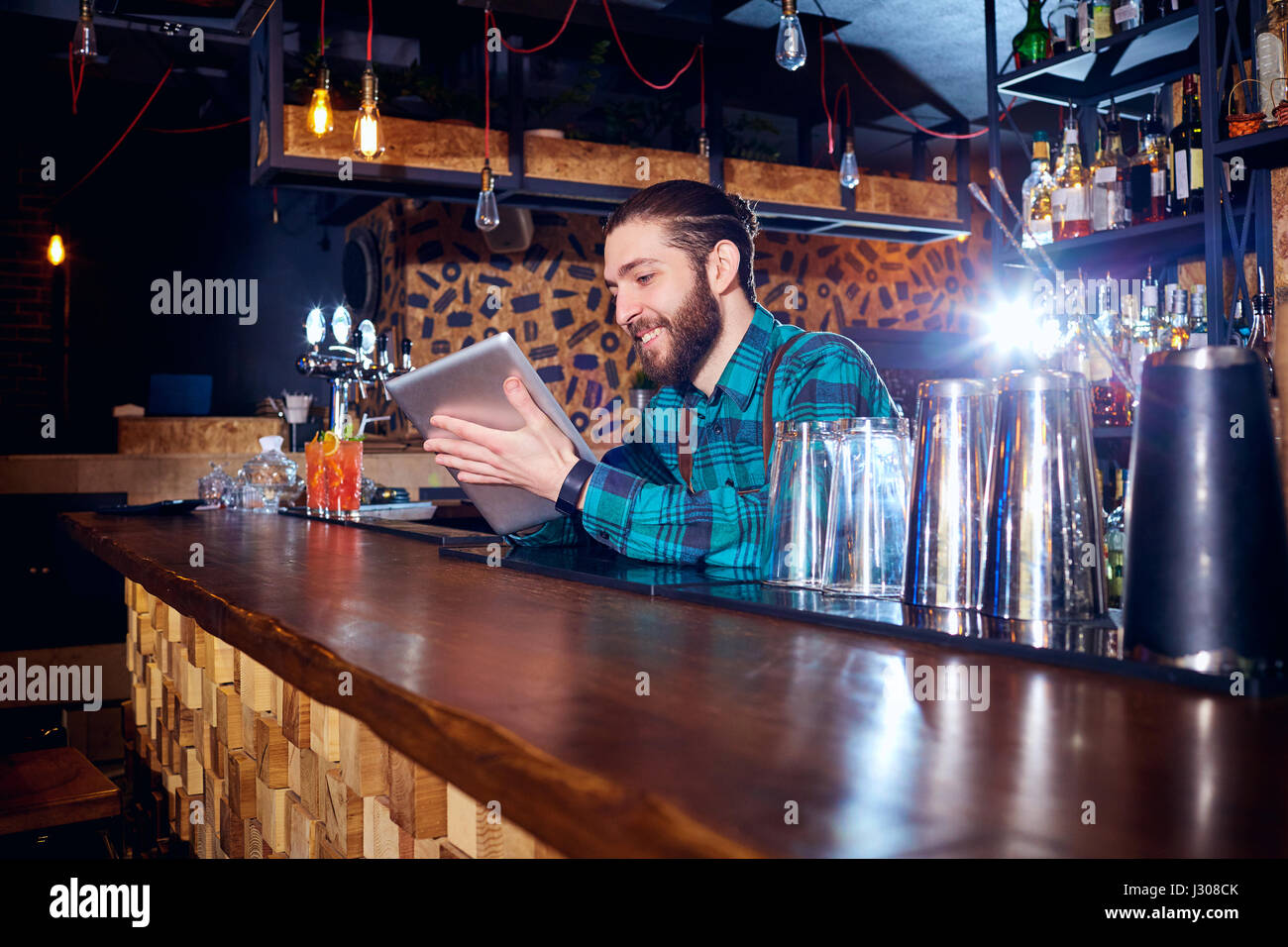 Barista Behind Cafe Counter High Resolution Stock Photography and ...