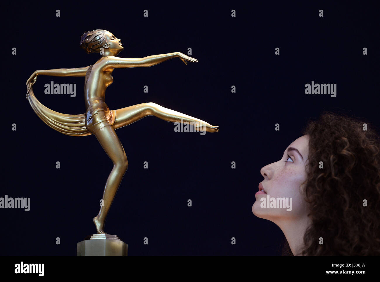 Bonhams' Raphaelle Benabou looks at an Art Deco statue valued at 1-1500 ...