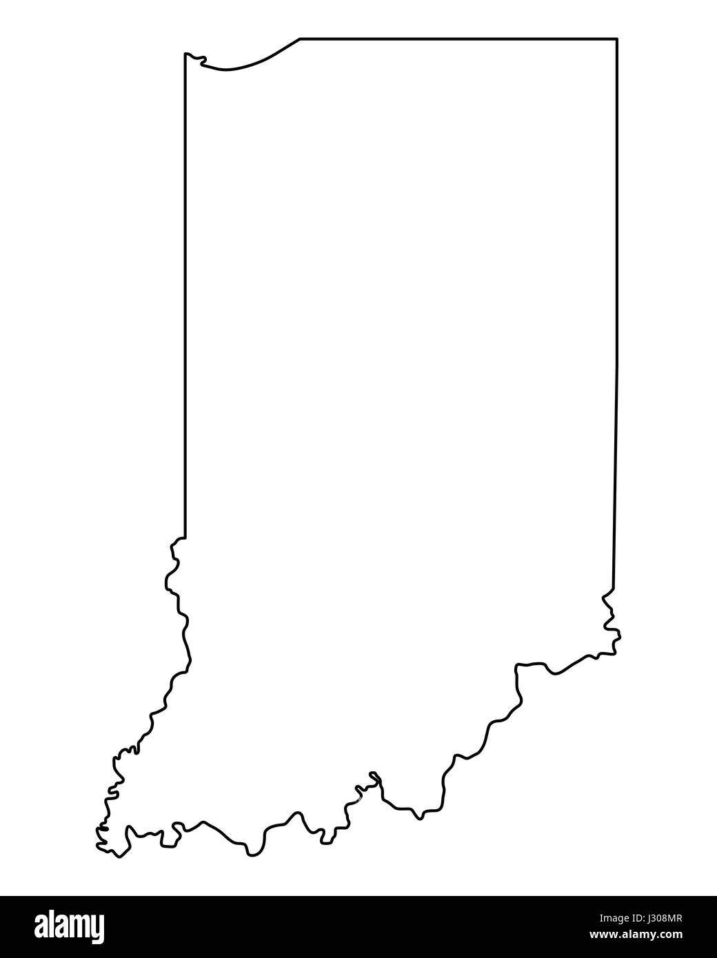 Map of Indiana Stock Photo - Alamy