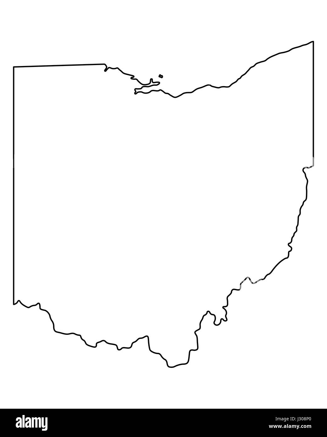 Map of Ohio Stock Photo - Alamy