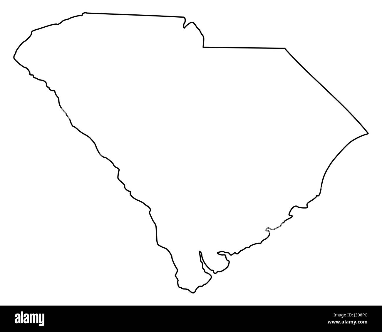 South carolina state map Black and White Stock Photos & Images - Alamy