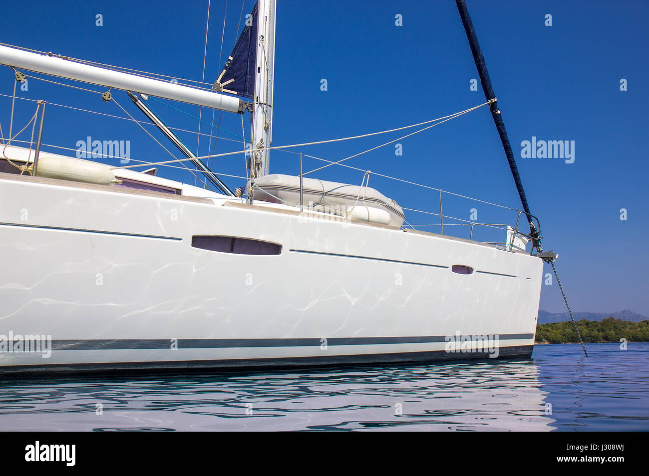 Detail of the sailboat Stock Photo - Alamy