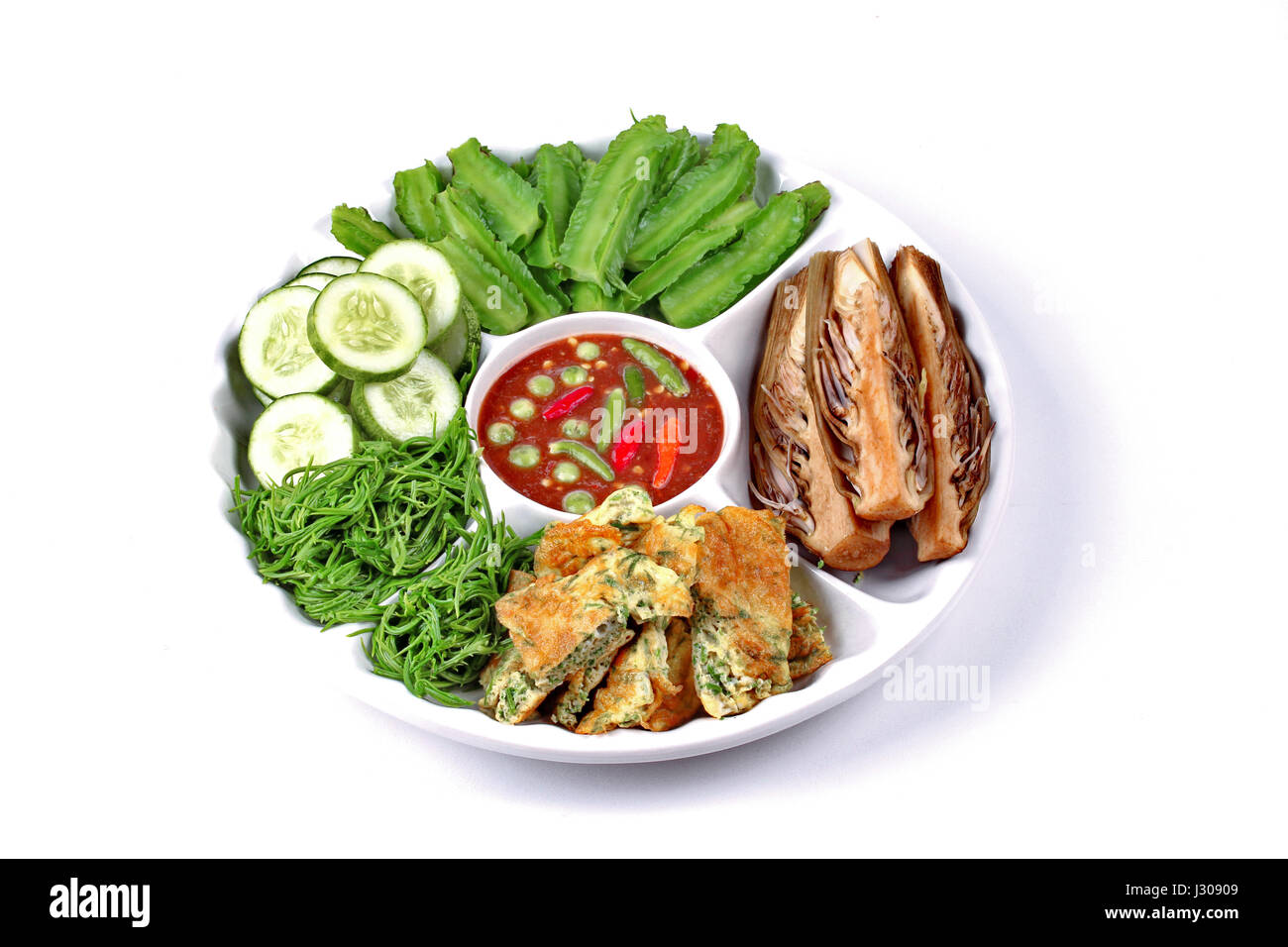 Thai popular food,Spicy shrimp paste dip as Nam Prik Kapi in Thai ...