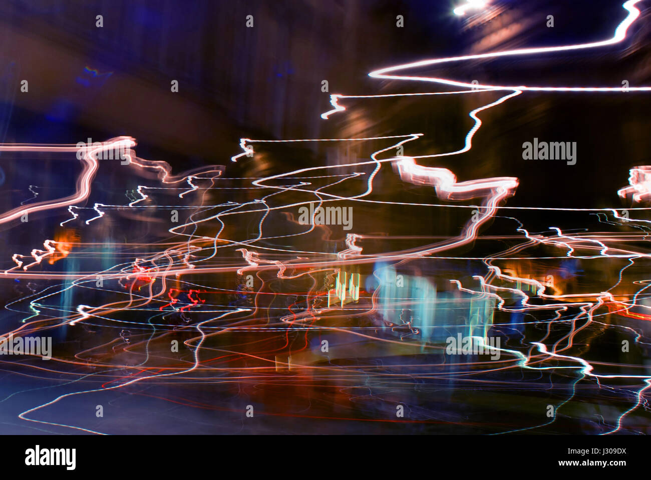 Abstract blurred city lights Stock Photo - Alamy