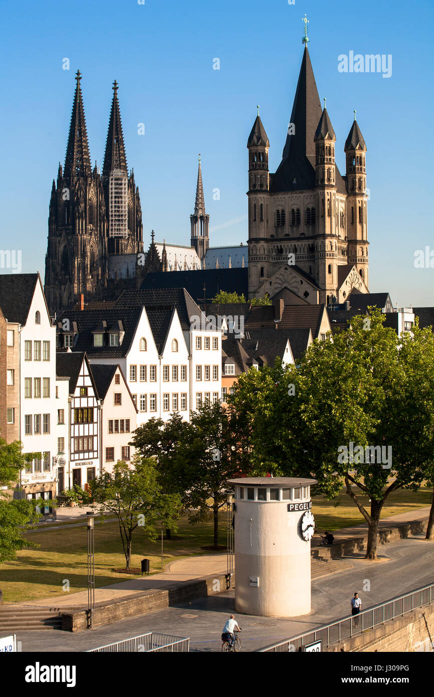 Germany, Cologne, houses in the old part of the town at the ...