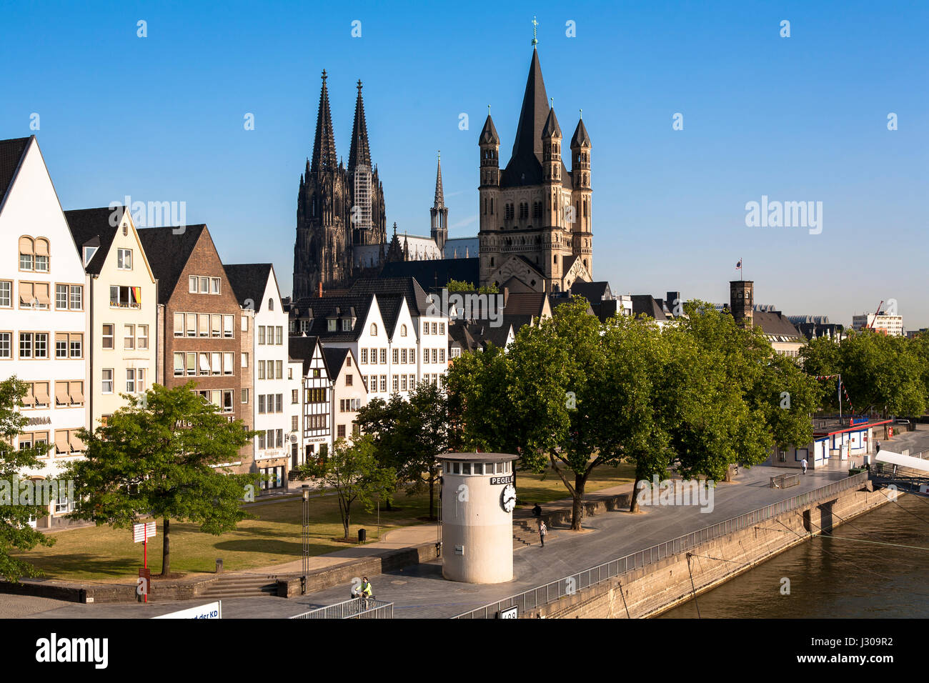 Germany, Cologne, houses in the old part of the town at the ...