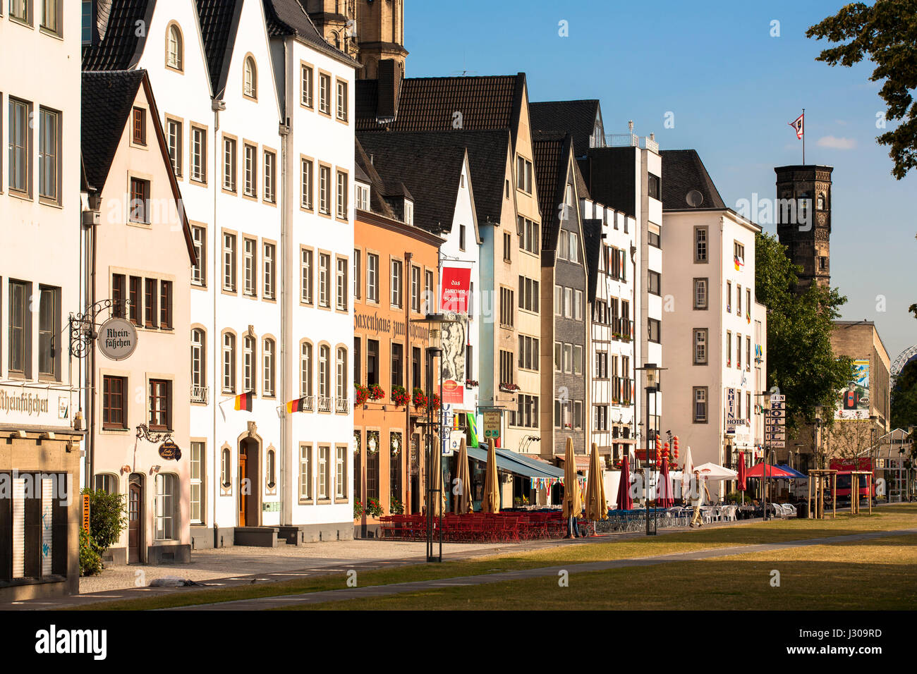 Germany, Cologne, houses in the old part of the town at the ...