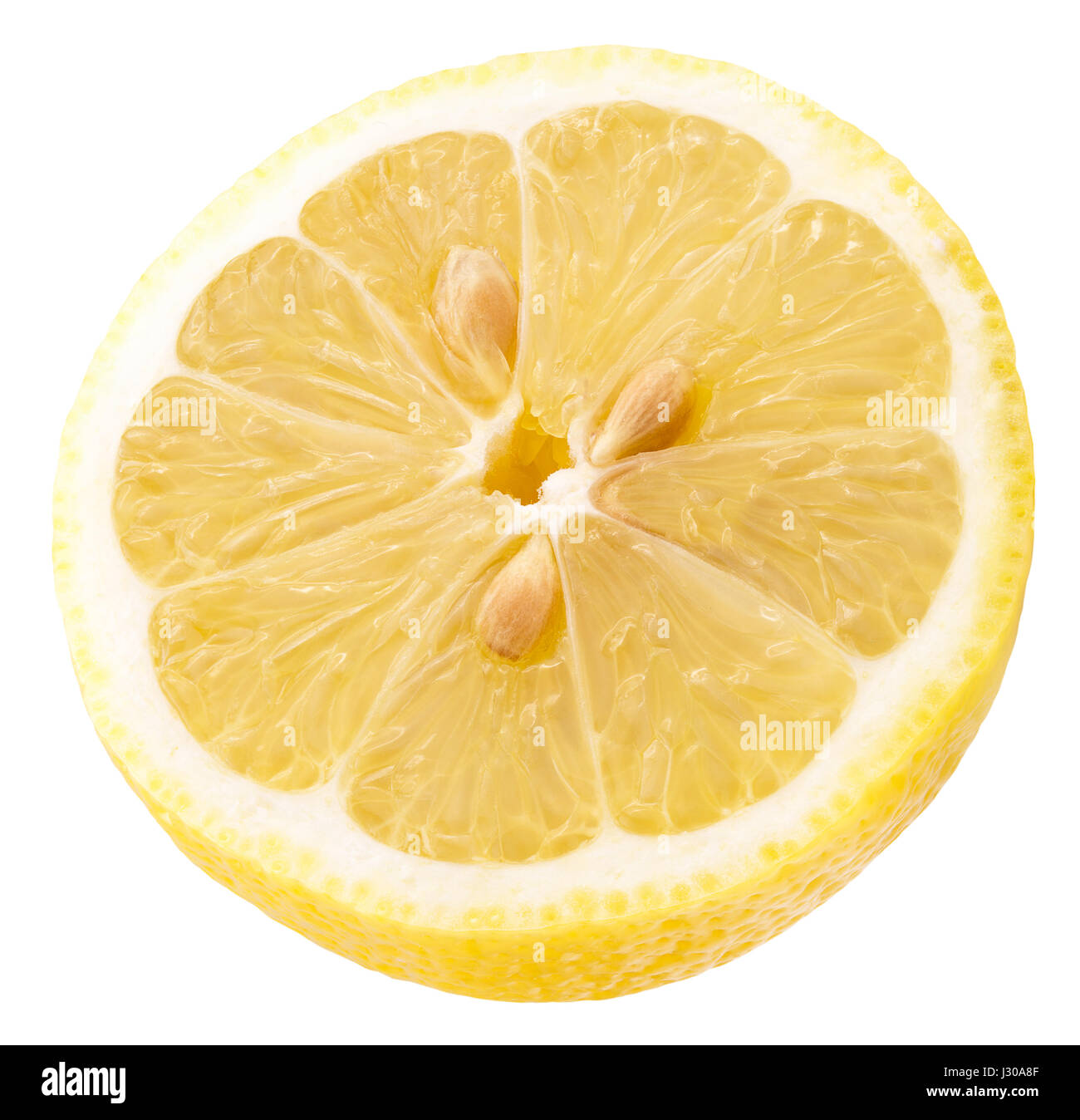 half of lemon isolated on a white background Stock Photo - Alamy