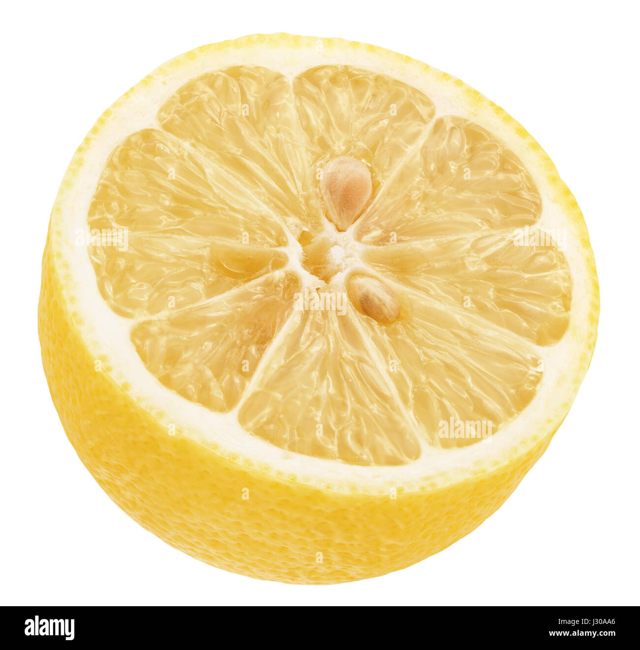half of lemon isolated on a white background Stock Photo - Alamy