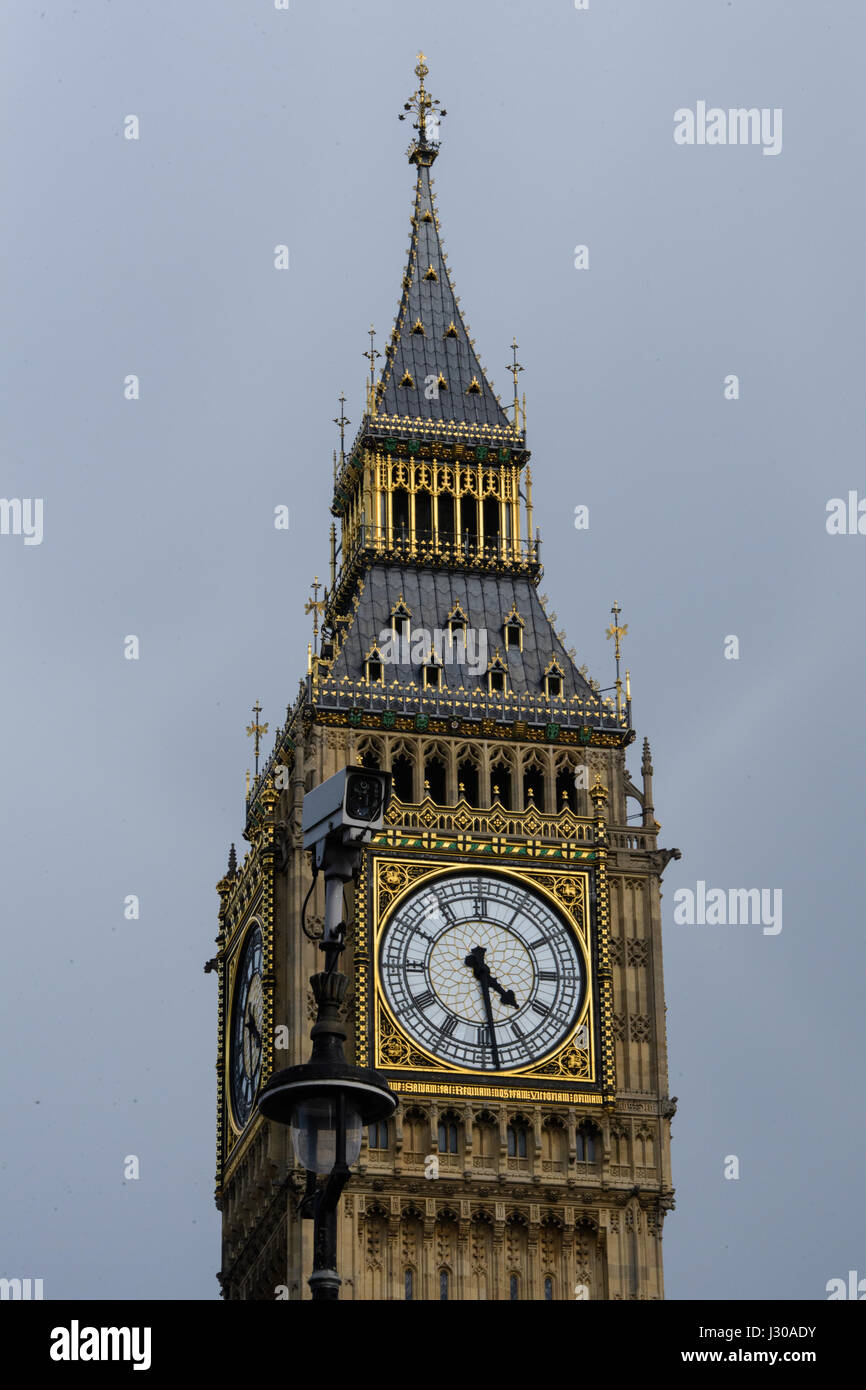Stock photograph: The clock face on the Elizabeth Tower, commonly ...