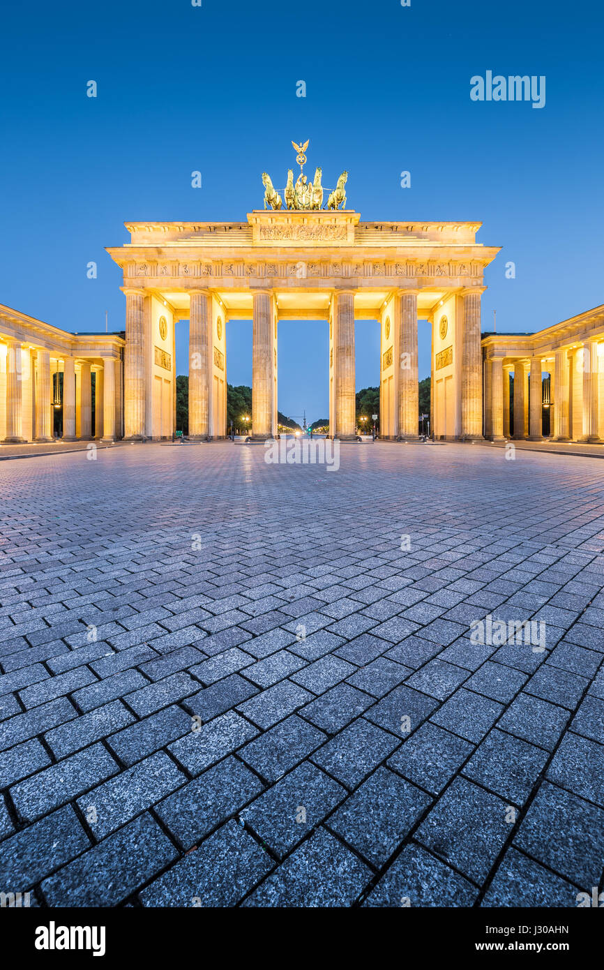 Historic Brandenburg Gate, Germany's most famous landmark and a ...