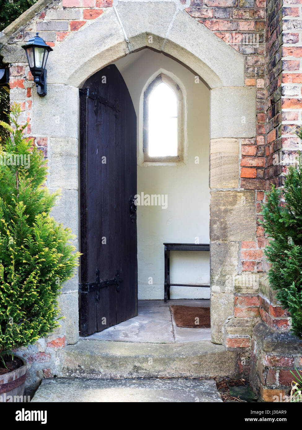 Front Door at the Church of St John Minskip near Boroughbridge ...