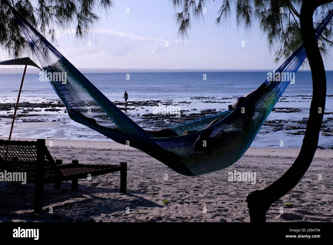 A campsite in the island of Matemo in the Quirimbas Archipelago in the ...