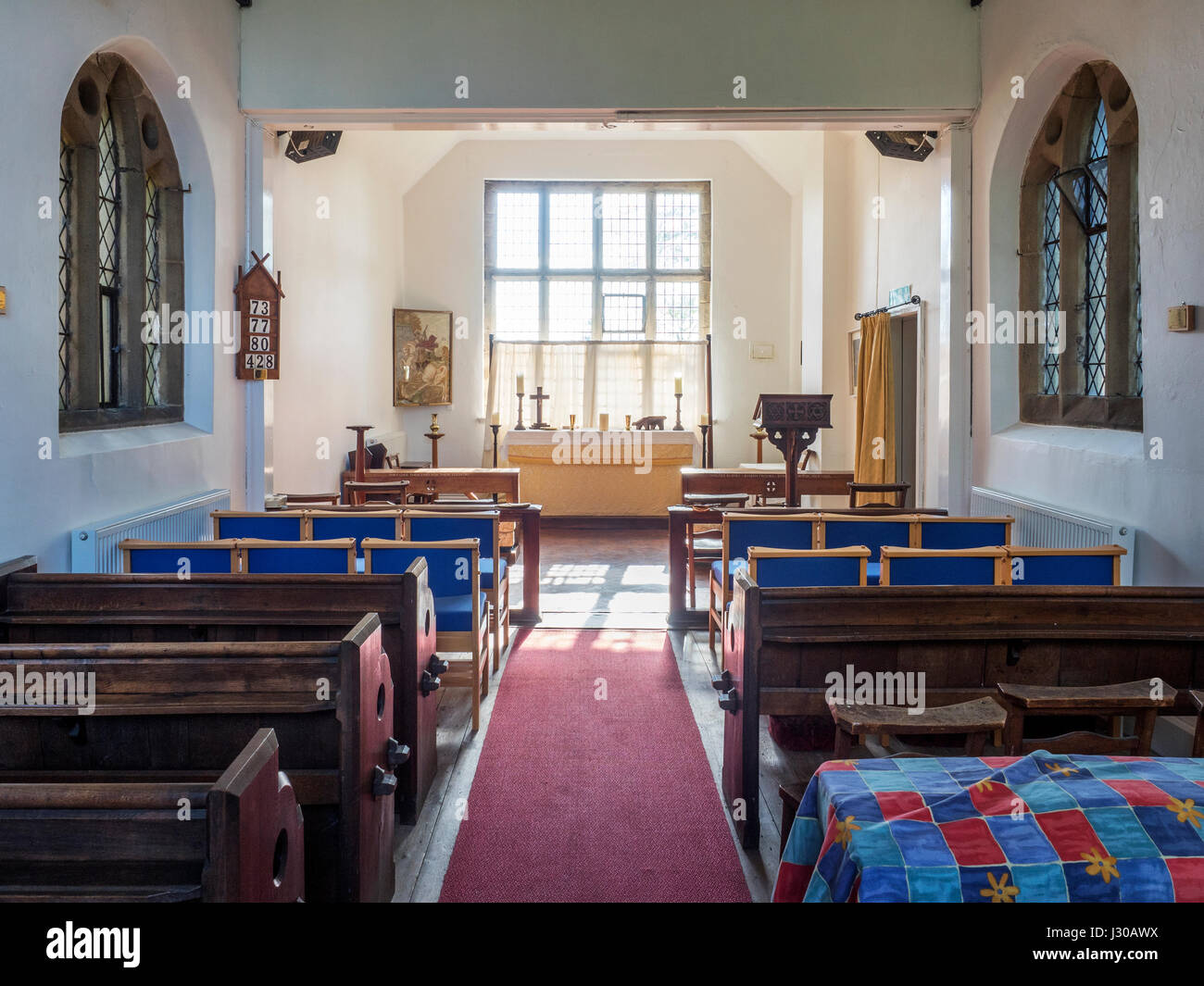 Pews Seats and Altar at the Church of England Church of St John Minskip ...