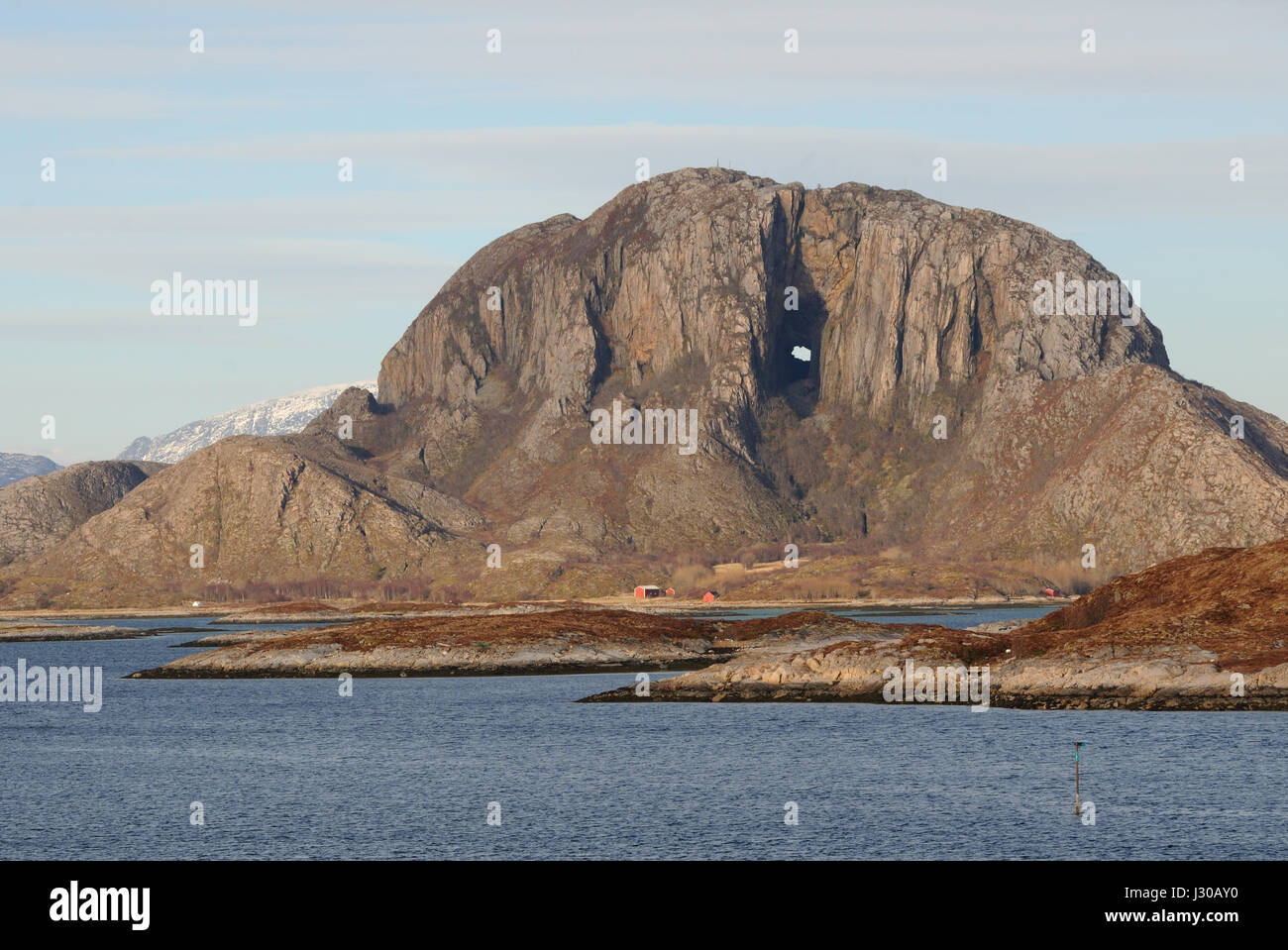 Torghatten, a granite mountain with a hole through its centre ...