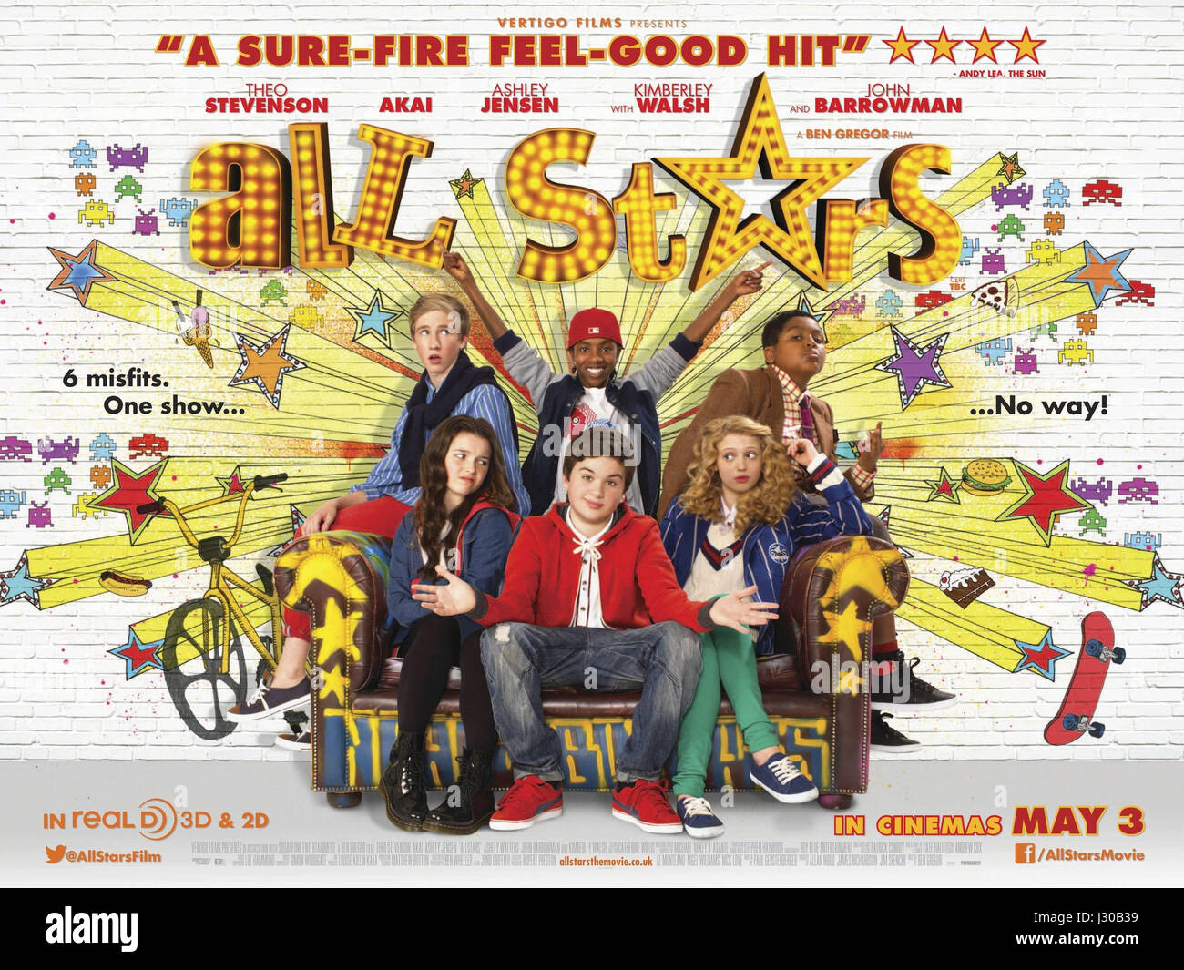 ALL STARS, (aka STREETDANCE: ALL STARS), British poster, top, from left ...