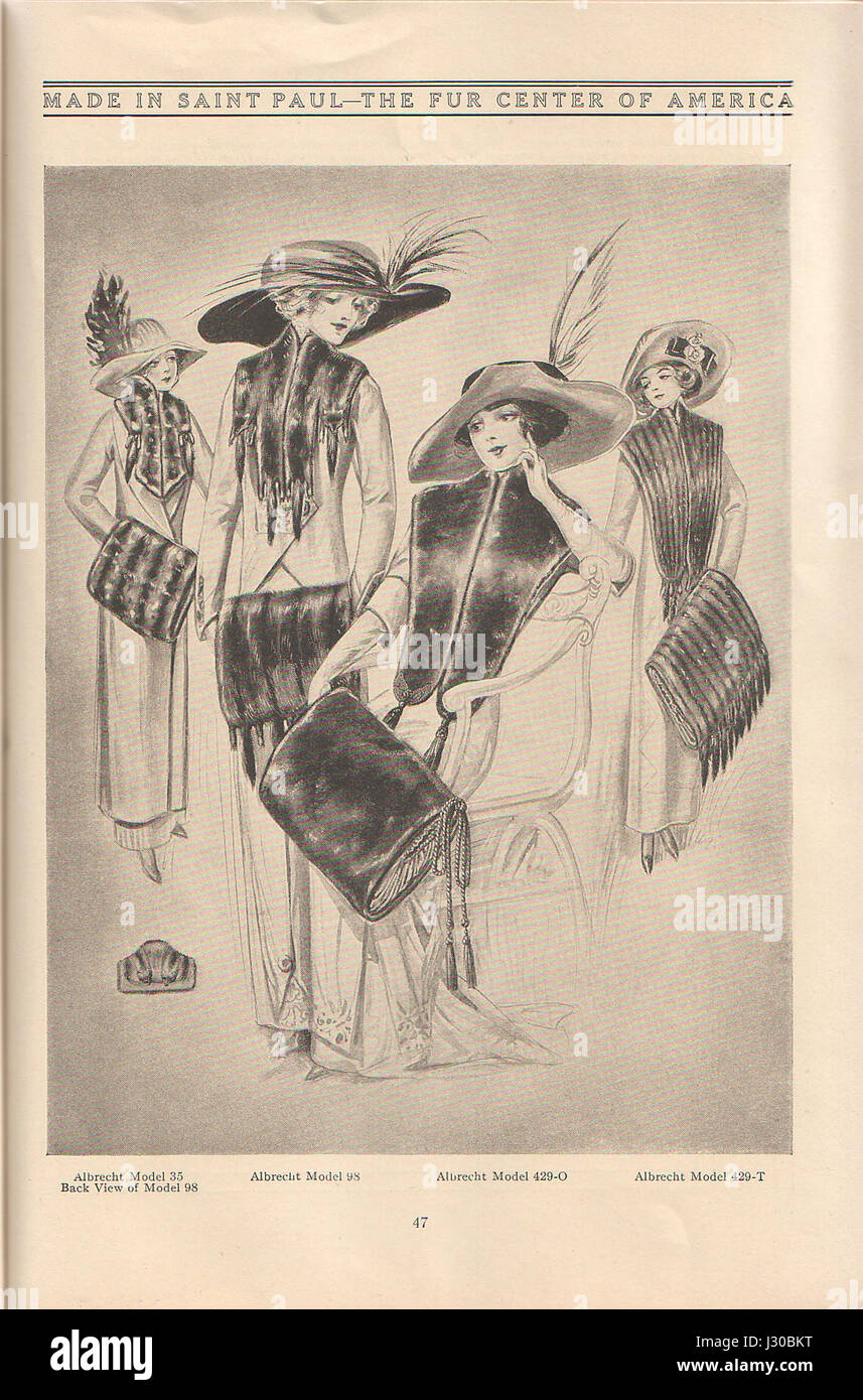 Albrecht's Fur Facts & Fashion, from 1912-1913, highlights the fur ...