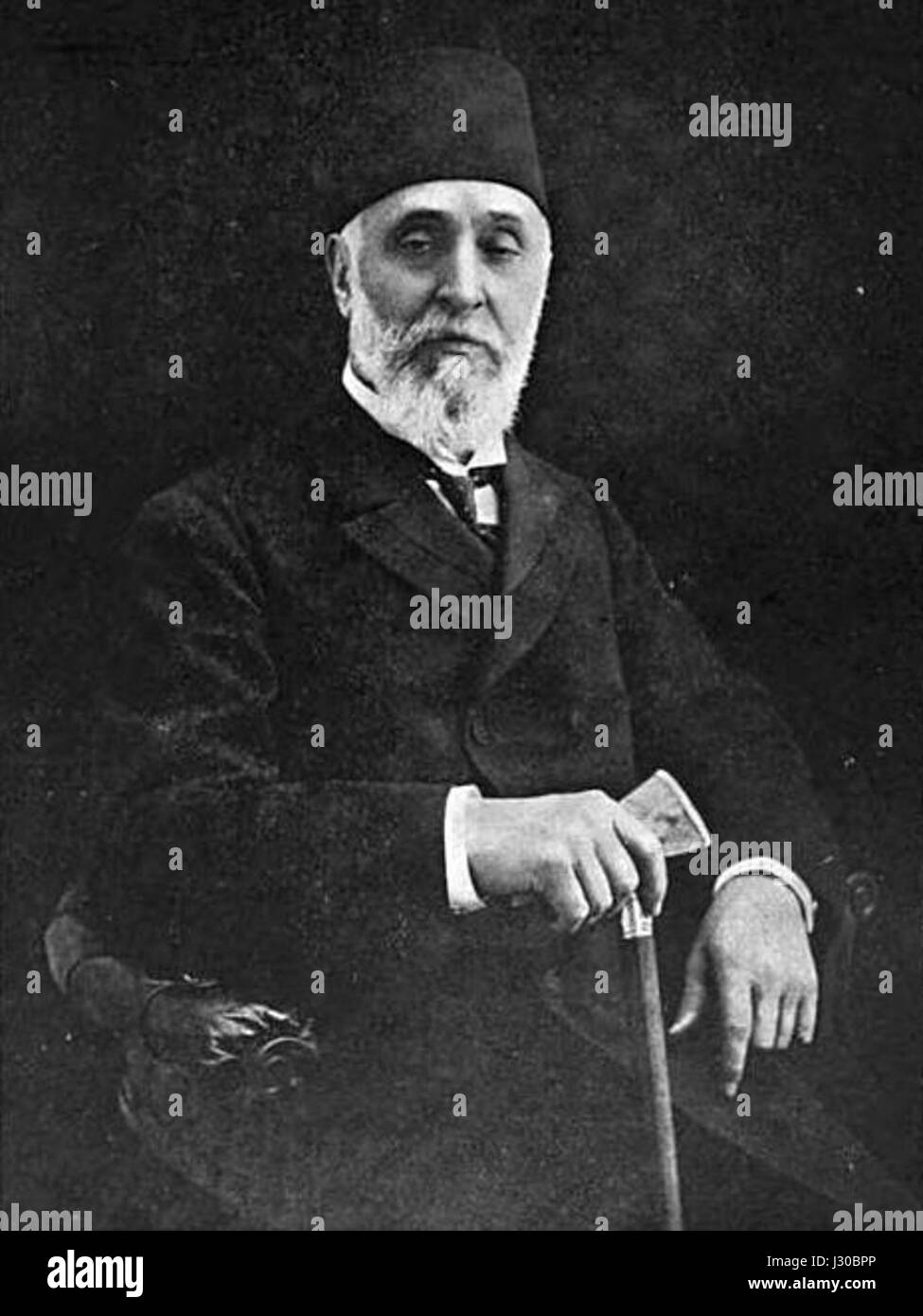 The chair of Ahmed Tevfik Pasha, a prominent Ottoman statesman ...